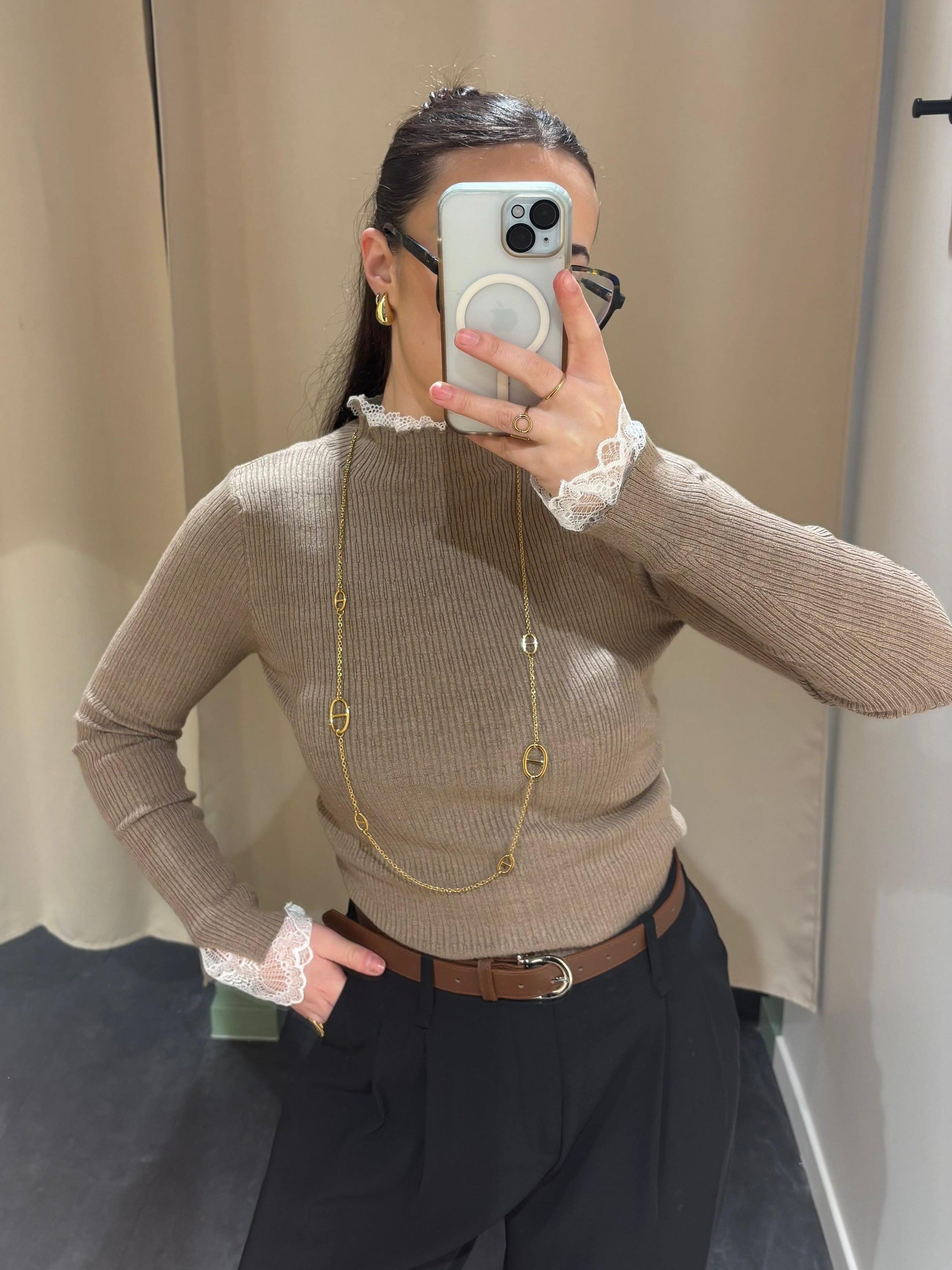 Sous pull DÉLIA beige – HEJO